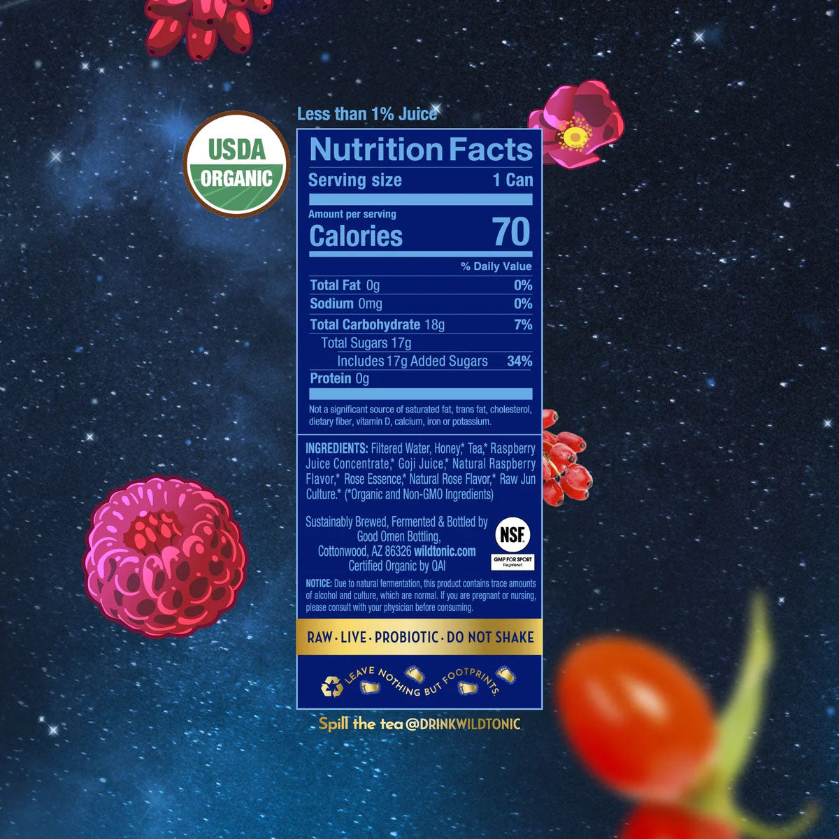 Raspberry Goji Rose 6-Pack – WILD TONIC